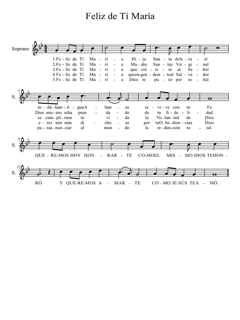 Feliz de Tí María | PDF