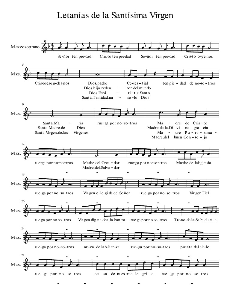 Letanías de La Santísima Virgen | PDF