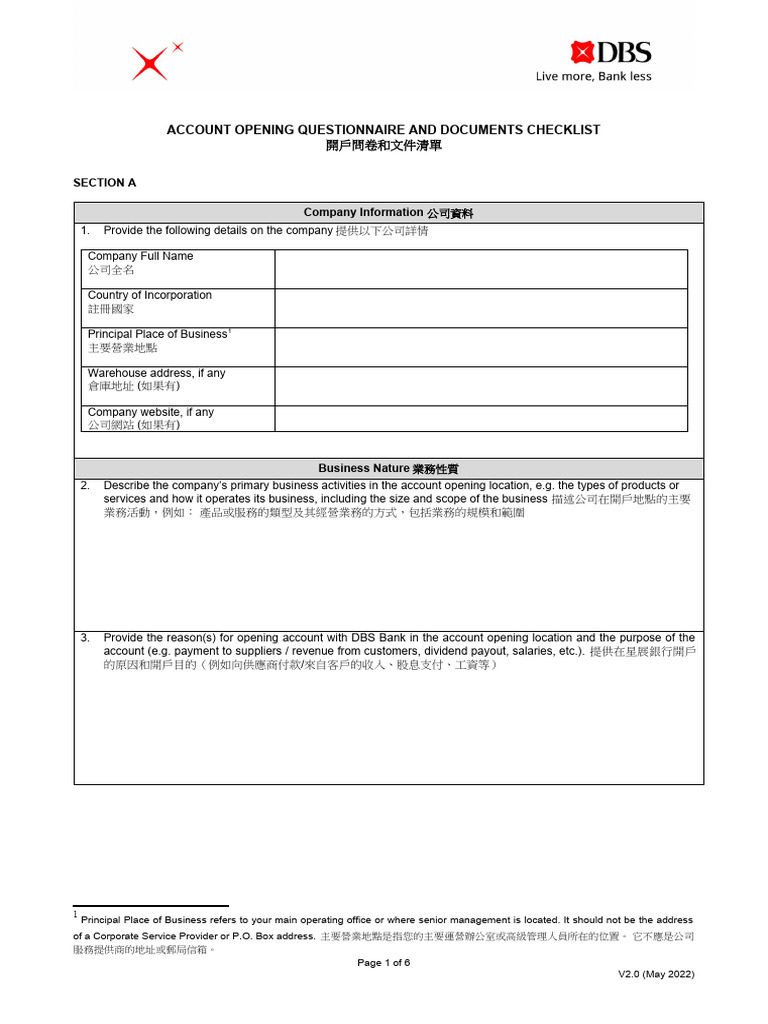 Account Opening Documents Checklist | PDF | Banks | Pro Forma