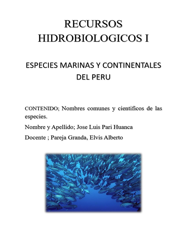Album de Recursos Hidrobiologicos | PDF | Pescado