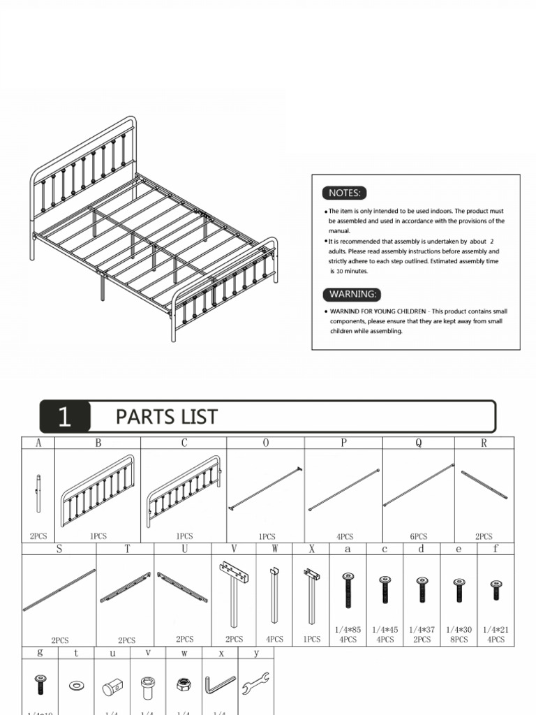 Indoor Assembly Instructions for Queen Mew | PDF