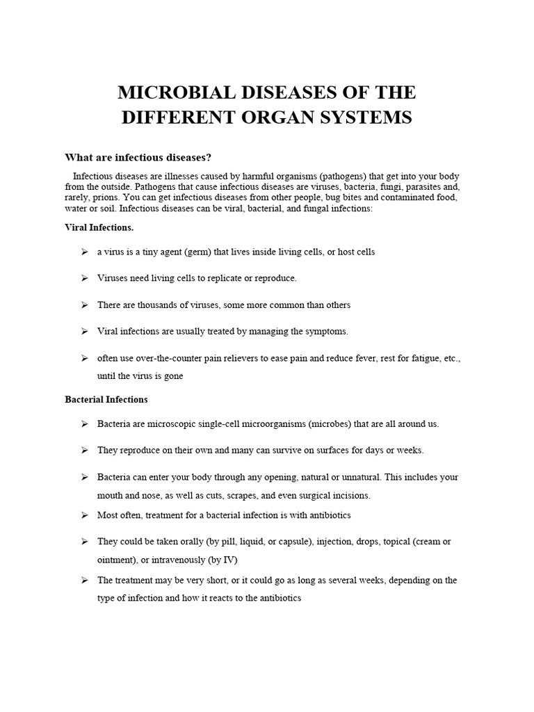 Microbial Diseases of The Different Organ Systems | PDF | Urinary Tract ...