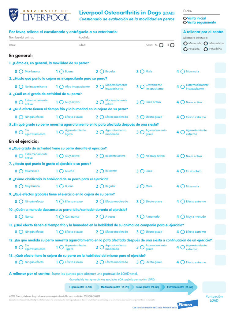 LOAD Liverpool Osteoarthritis in Dogs | PDF