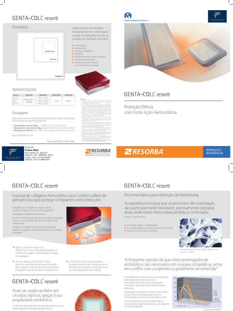 Genta-Coll Folder 2 Final | PDF | Coagulação | Sangue