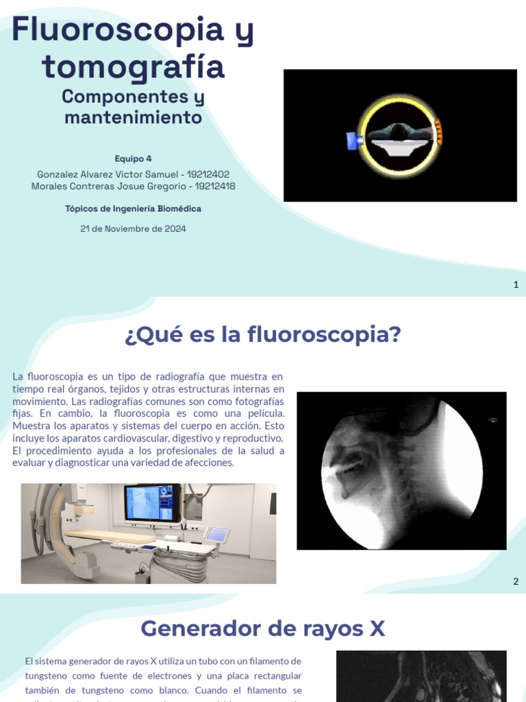 Fluoroscopia y Tomografía | PDF | Rayo X | Ct Scan