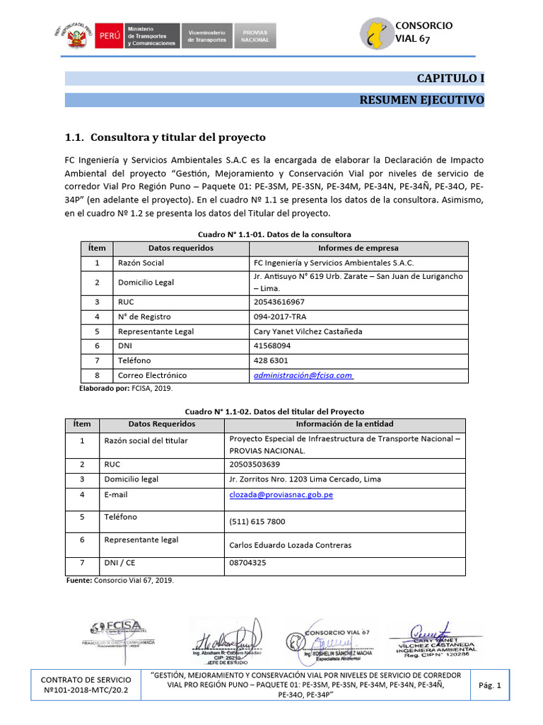 Capitulo I Resumen Ejecutivo | PDF | Hormigón | Materiales