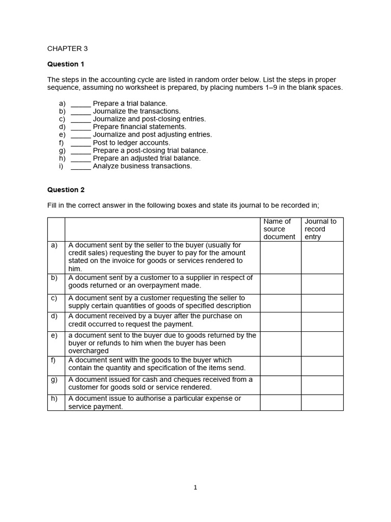 AA015 Chapter 3 Tutor Qs | PDF | Debits And Credits | Credit Card