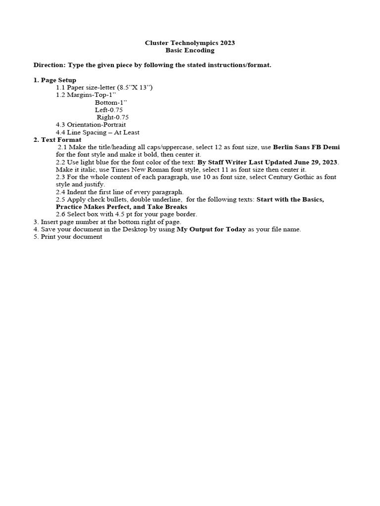 Basic Encoding Practice | PDF | Paragraph | Typography