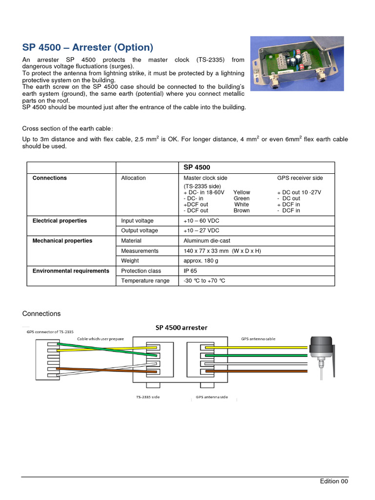 SP4500 Arrestor Manual | PDF | Materials Science | Electrical Equipment