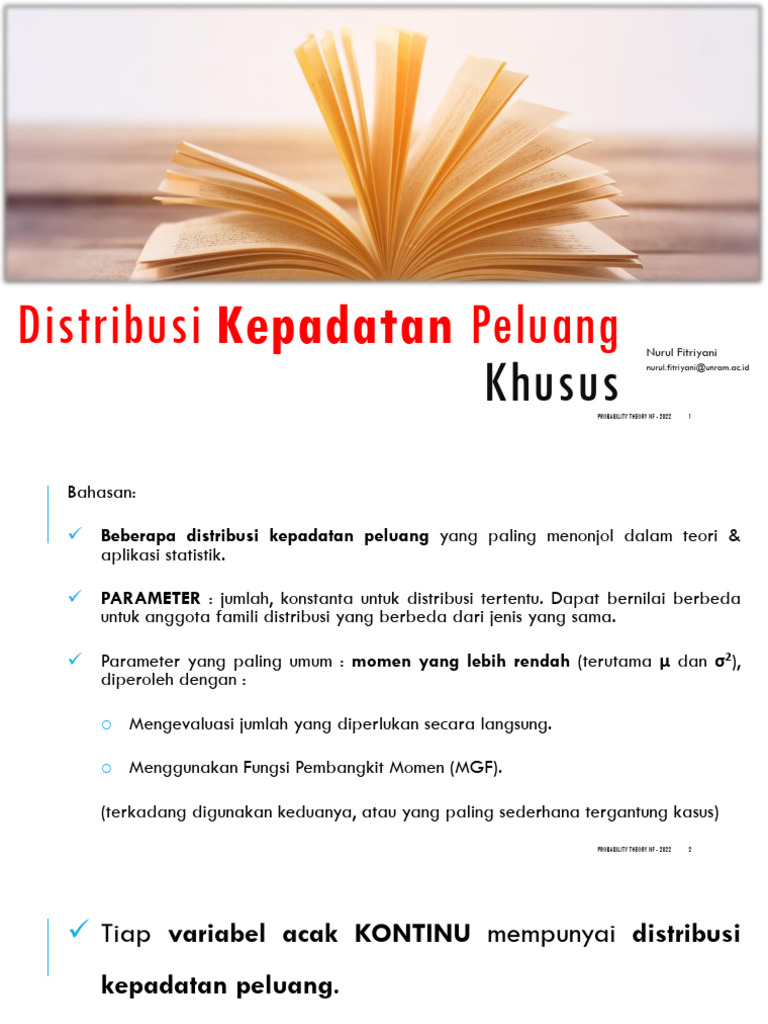 TP (13) - Special Density Prob. Dist (CONTINUE) | PDF