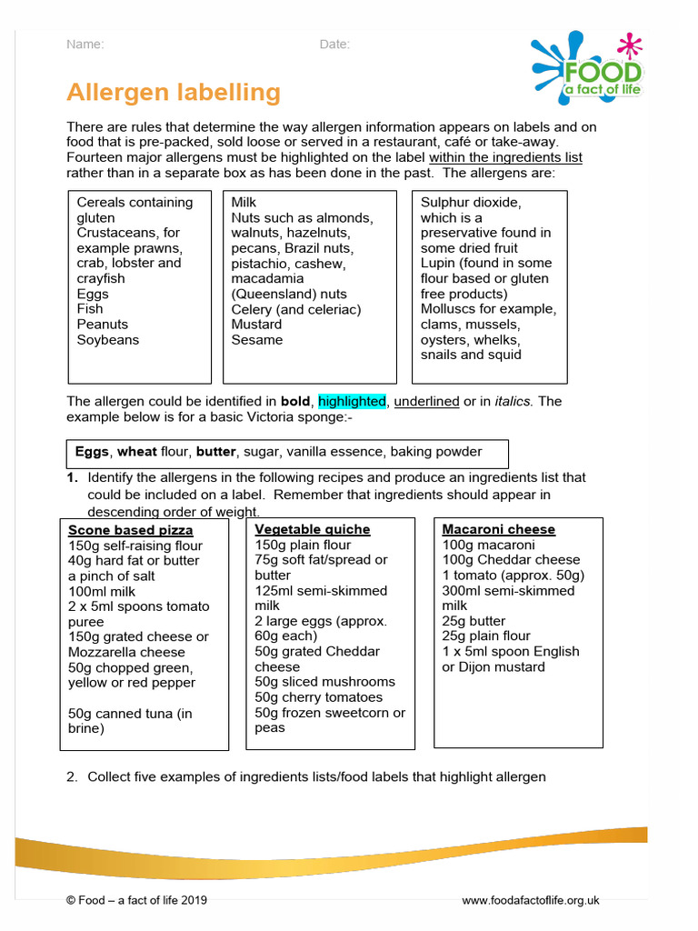 Allergen Labeling Guidelines for Foods | PDF | Nut (Fruit) | Flour
