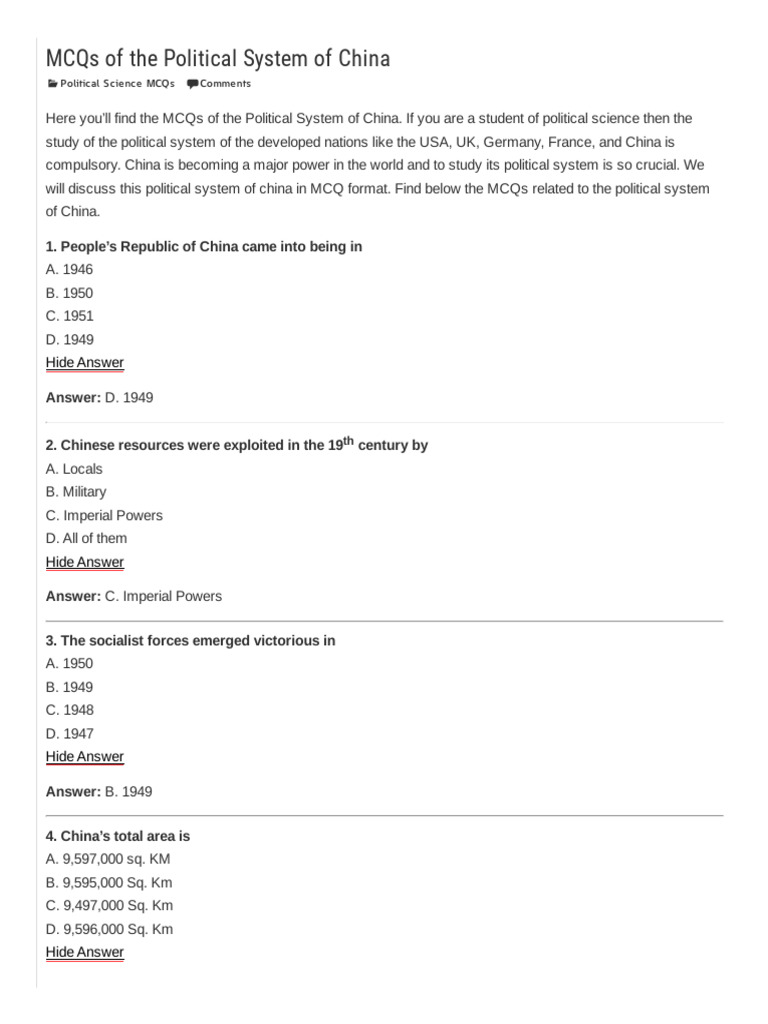 China Constitution 1 | PDF