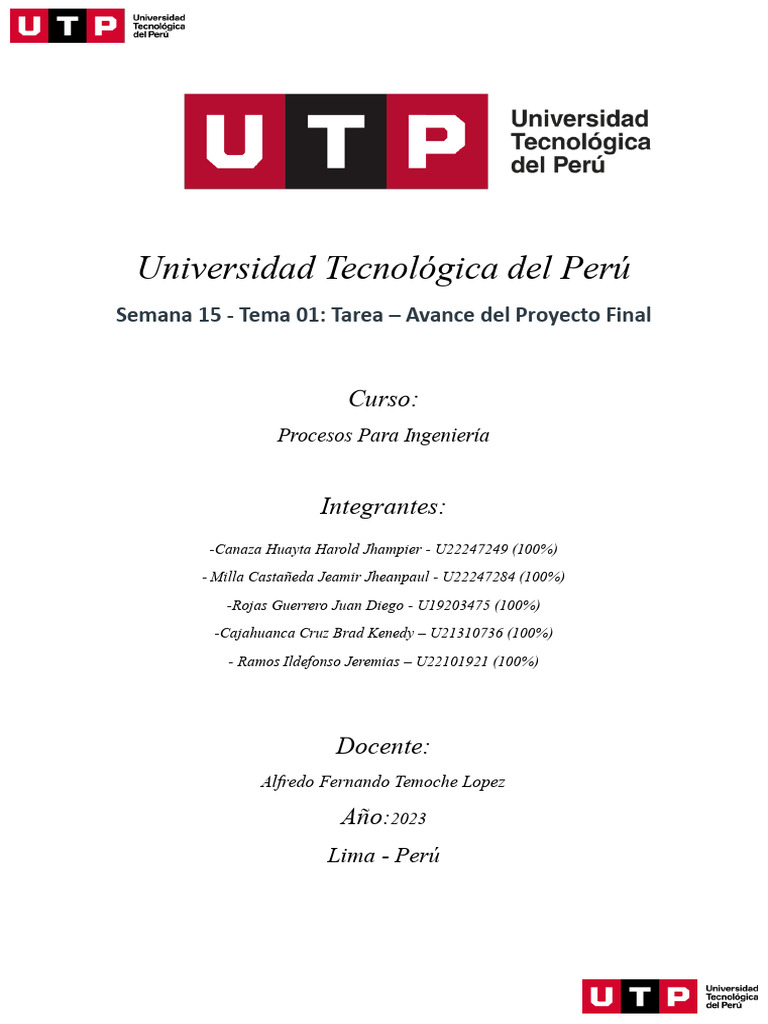 Segundo Avance Procesos-Procesos para Ingenieria | PDF | Iso 9000 | Business