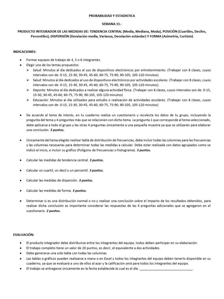 Semana 11. - Actividad de Repasoa | PDF | Cuantil | Muestreo (Estadísticas)