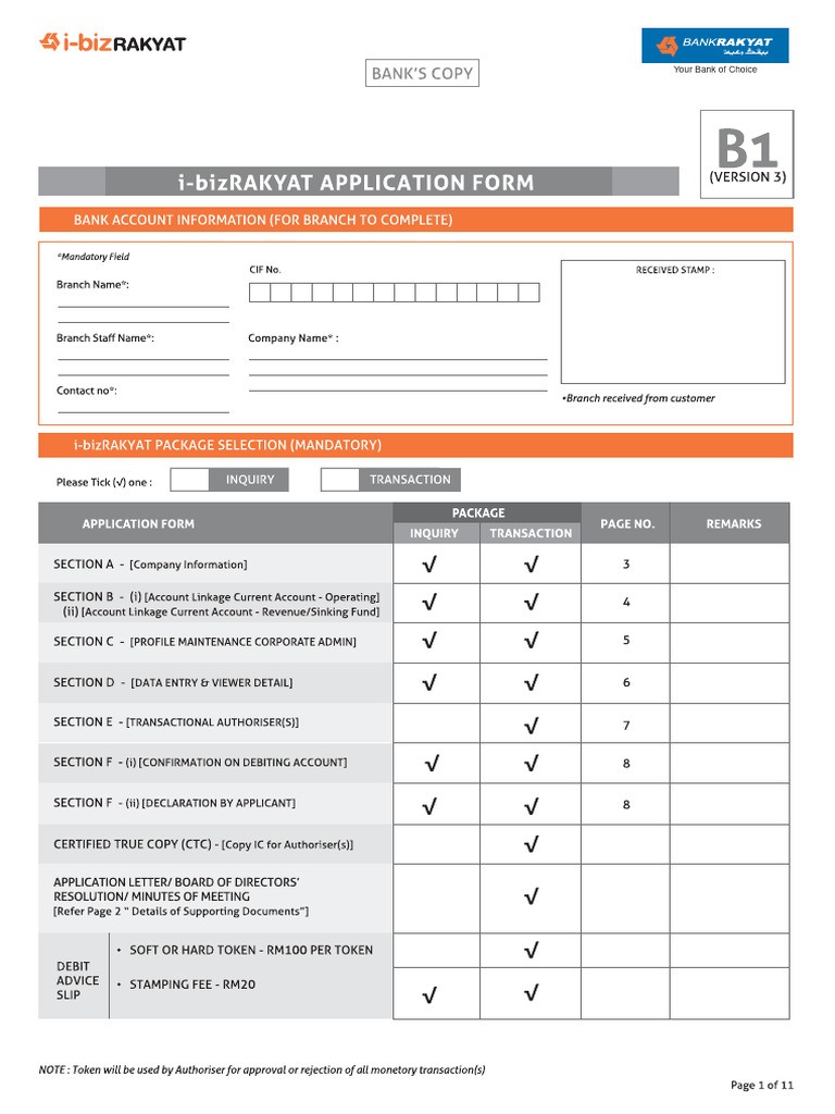 IBiz Rakyat B1 Form 12 Jan 2022 | PDF