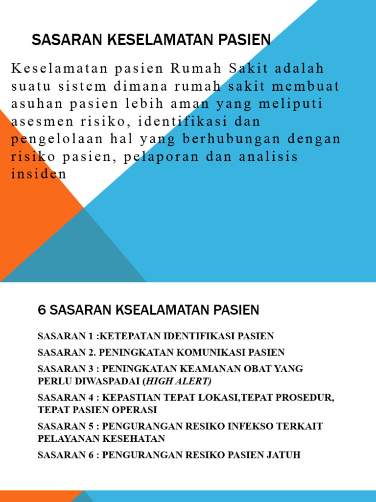 Sasaran Keselamatan Pasien Pdf