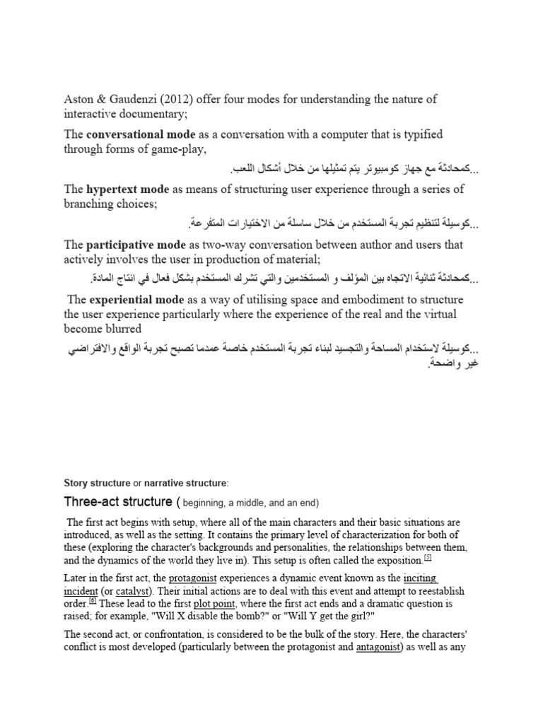 Three-Act Structure (: Story Structure or Narrative Structure | PDF | Plot (Narrative)