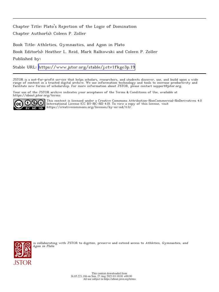 Platos Rejection Logic Domination Pdf Socrates Plato