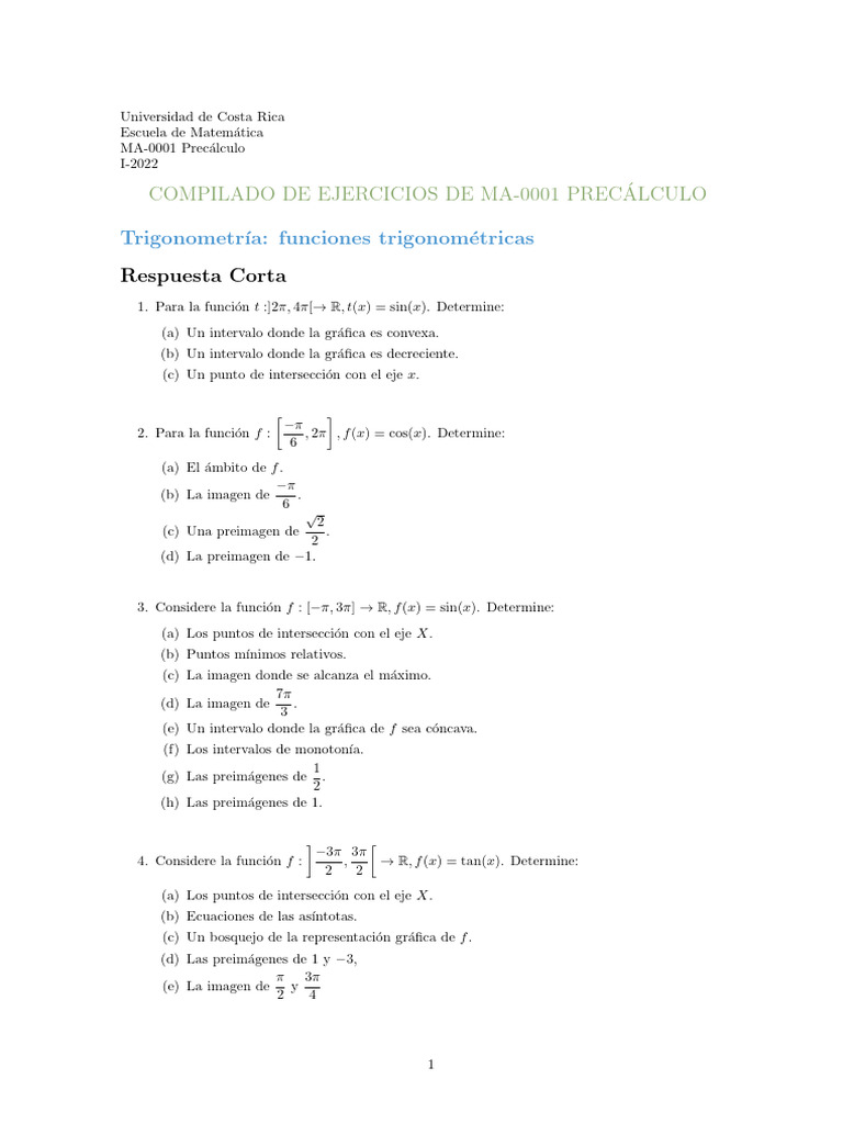 Funciones Trigonometricas Compilado | PDF | Función (Matemáticas) | Relaciones matematicas