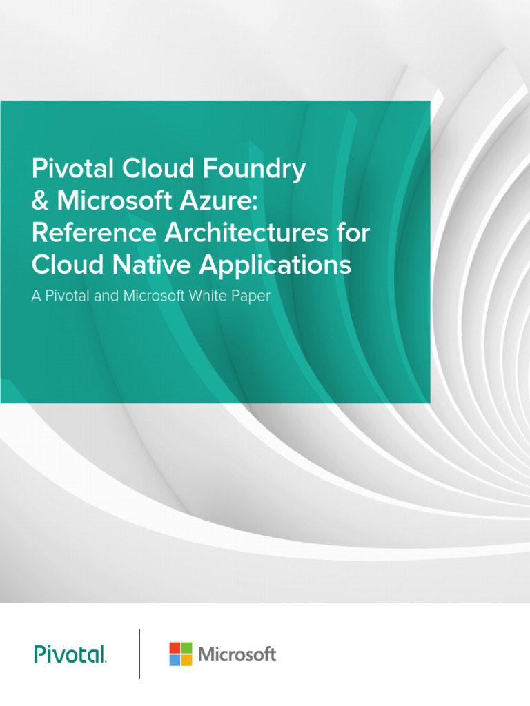 Pivotal Cloud Foundry and Microsoft Azure Reference Architectures For ...