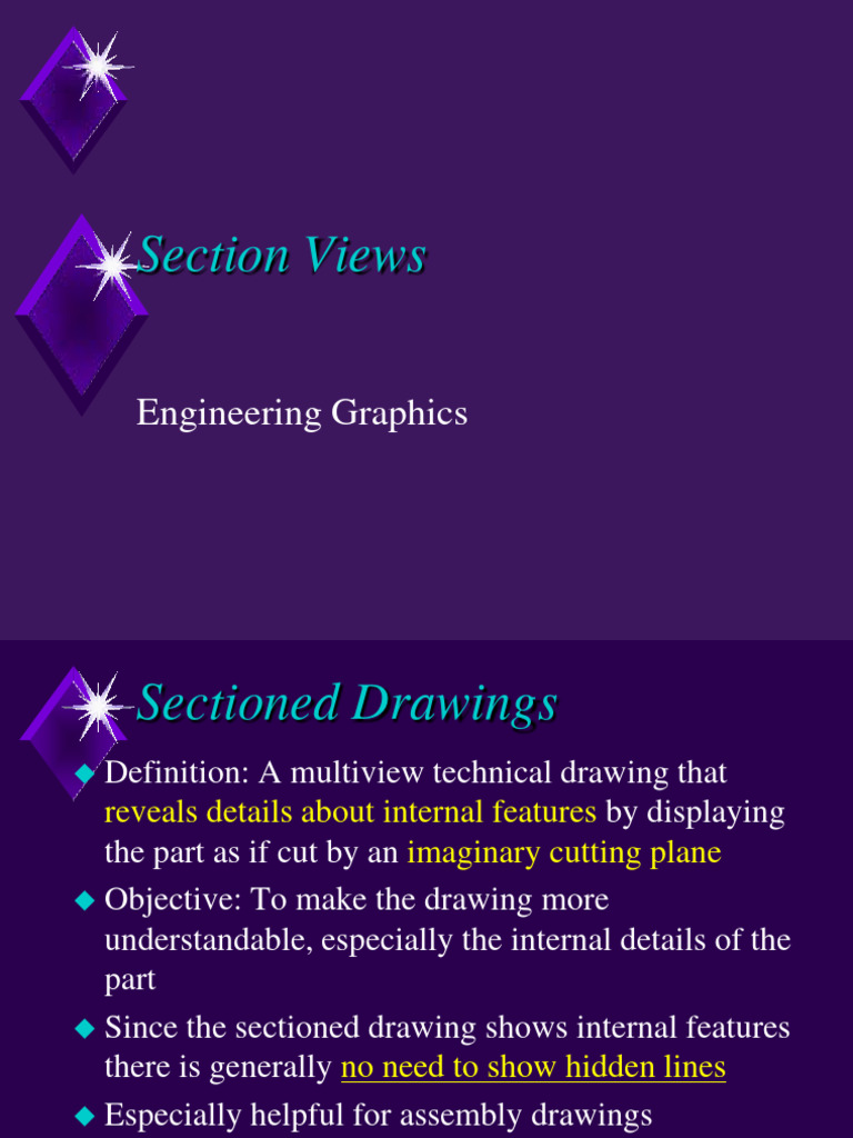 4L Sections | PDF | Technical Drawing | Mechanical Engineering