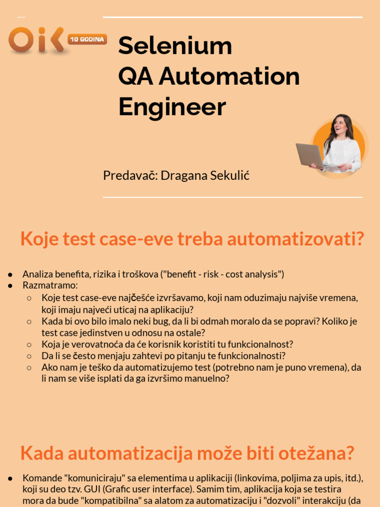Selenium - 2. Uvod U Automatizaciju, SDLC, Java | PDF