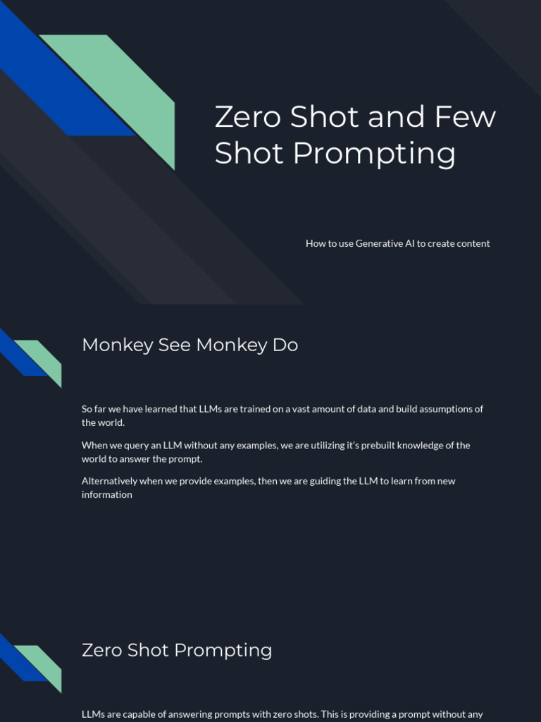Zero Shot and Few Shot Prompting | PDF