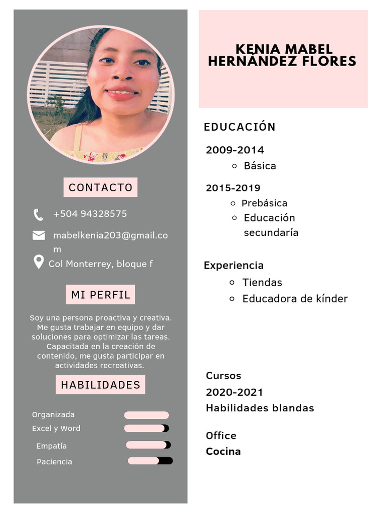 Curriculum Kenia Hernández. | PDF | Crecimiento personal y profesional