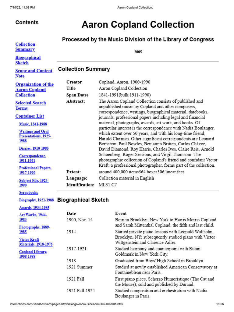 Aaron Copland Collection | PDF | Classical Music