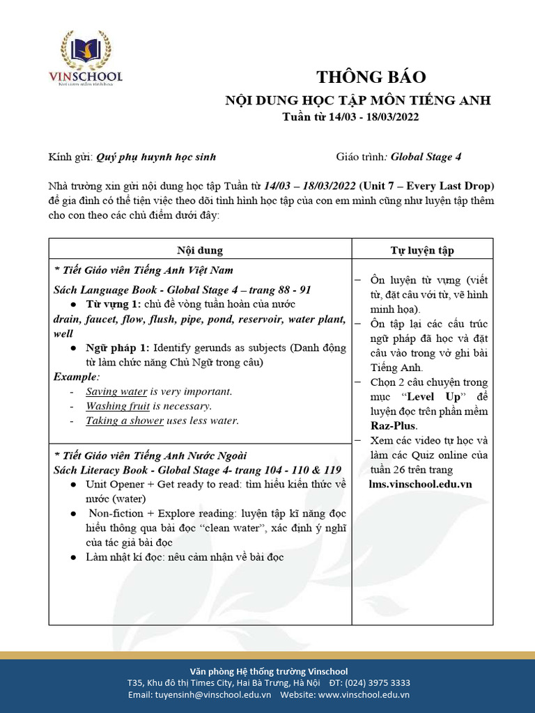 GS4 - W26 - U7 - Class Letter | PDF