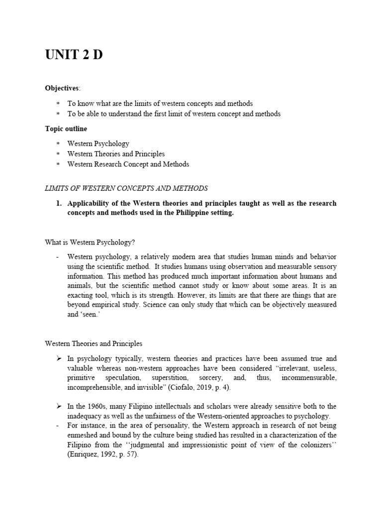 Written Report - Unit 2D | PDF | Psychology | Science