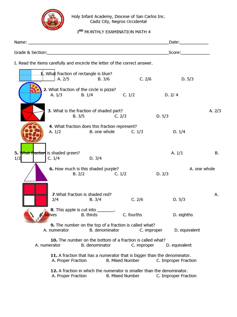 Math 4 3rd Monthly Exam | PDF | Naming Conventions | Abstract Algebra