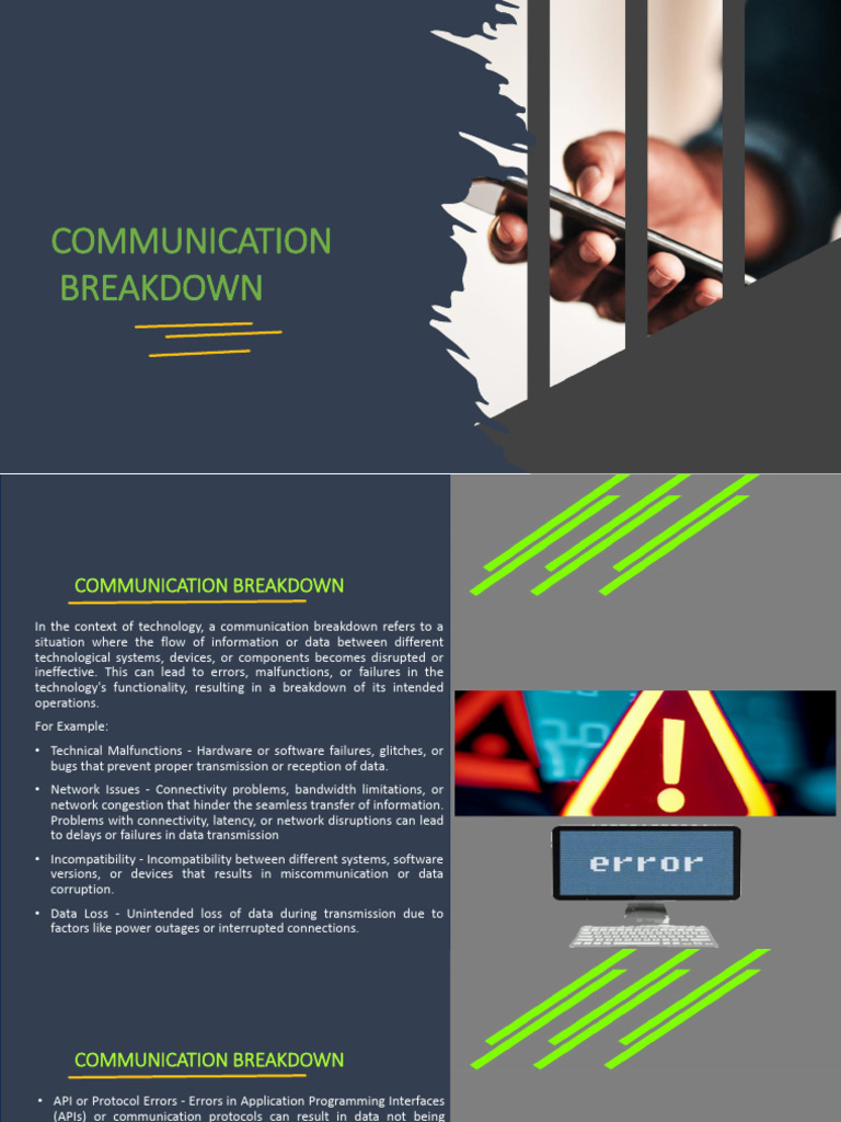 CommunicationBreakdown 1 | PDF | Communication | Computer Network