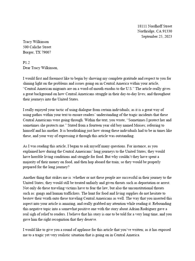 Letter To Author-2 | PDF | Human Trafficking | Human Rights