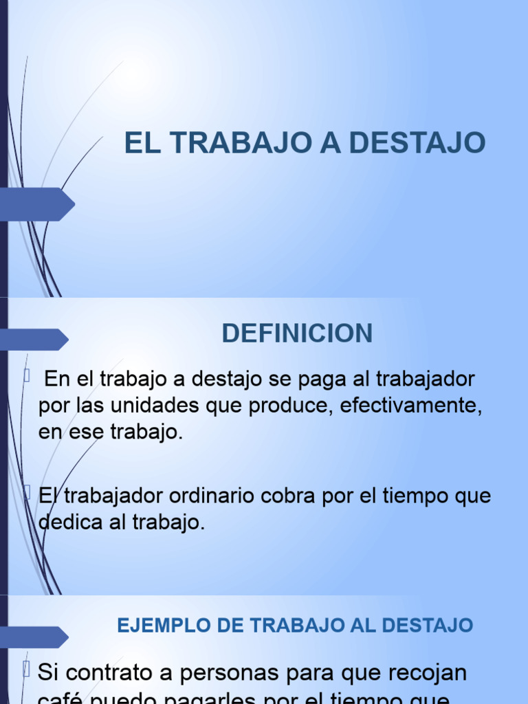 S-14 El Trabajo A Destajo | PDF