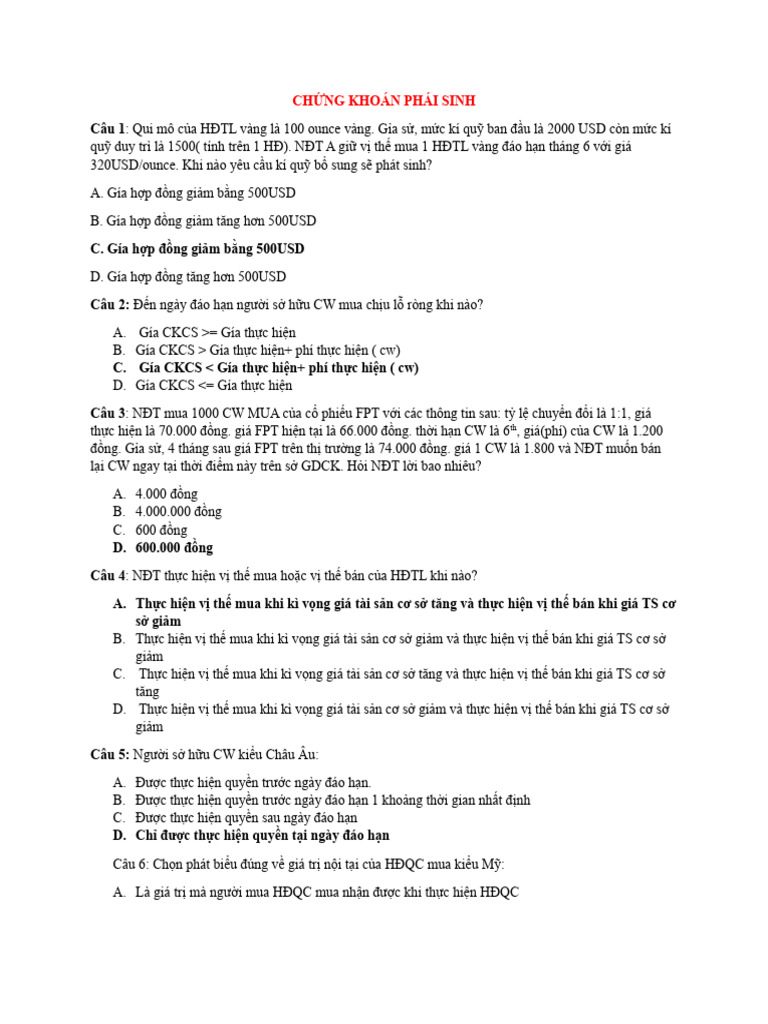 CH NG Khoán Phái Sinh | PDF