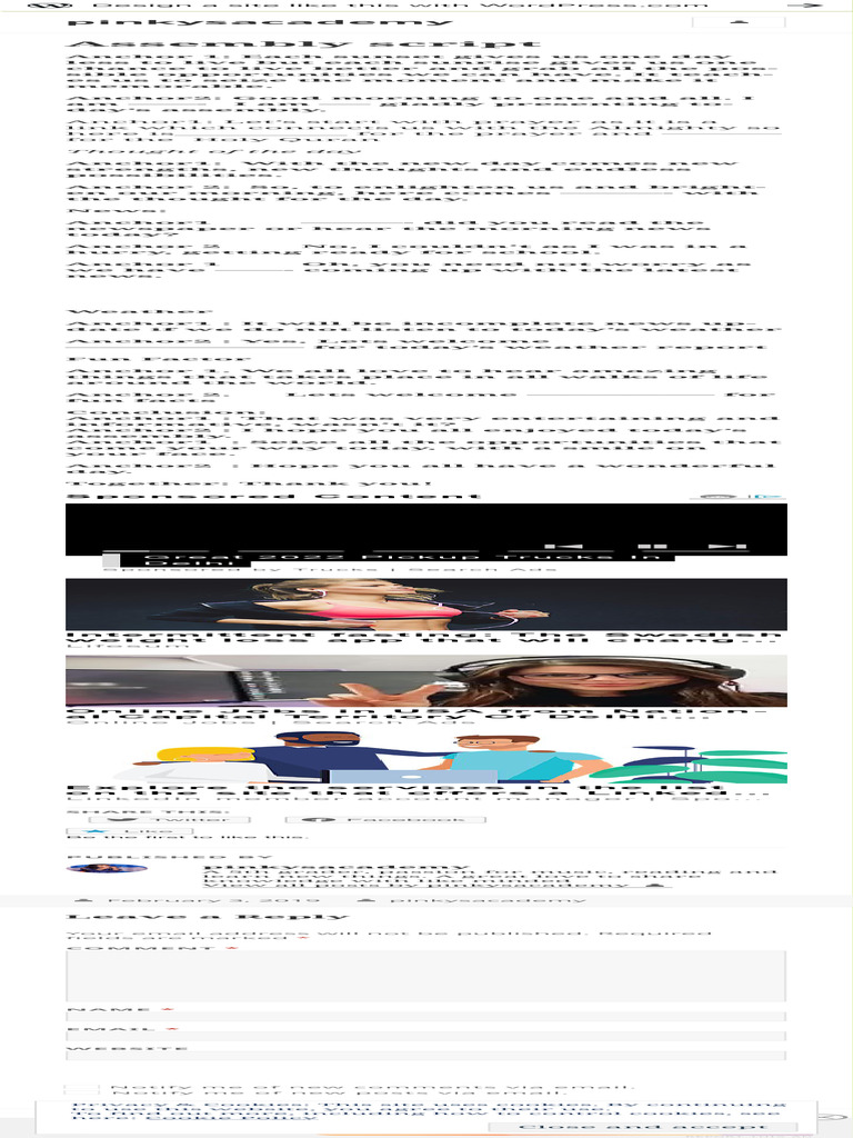 Assembly Script - Pinkysacademy | PDF | Mass Media | World Wide Web