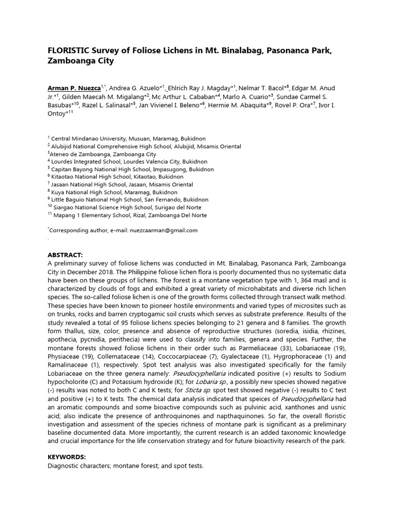 Session1 Arman Nuezca | Download Free PDF | Organisms | Mycology
