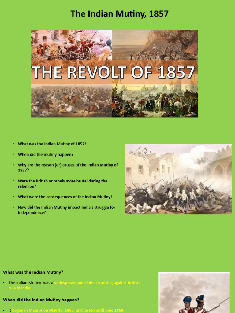 The Indian Mutiny J 1857 | PDF | Indian Rebellion Of 1857 | British Raj