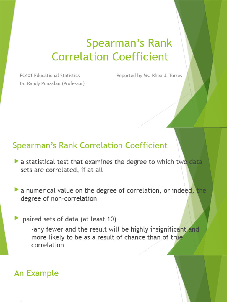 Fc601 Torres Rhea Spearmans Rank Correlation Coefficient120520