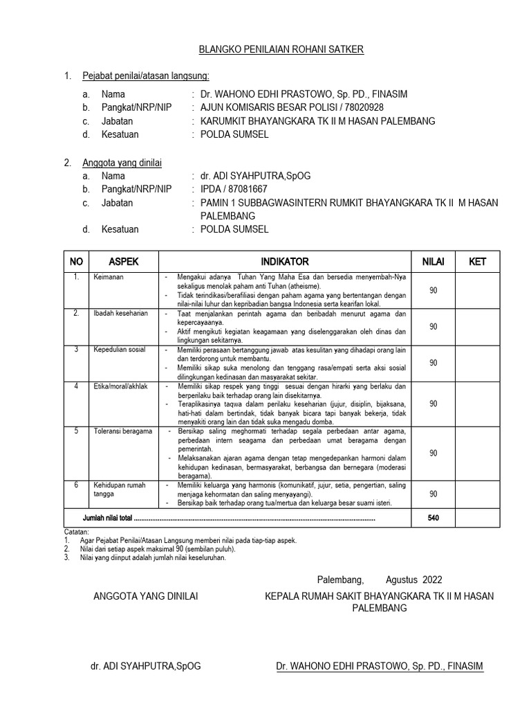 Blangko e Rohani Fix | PDF