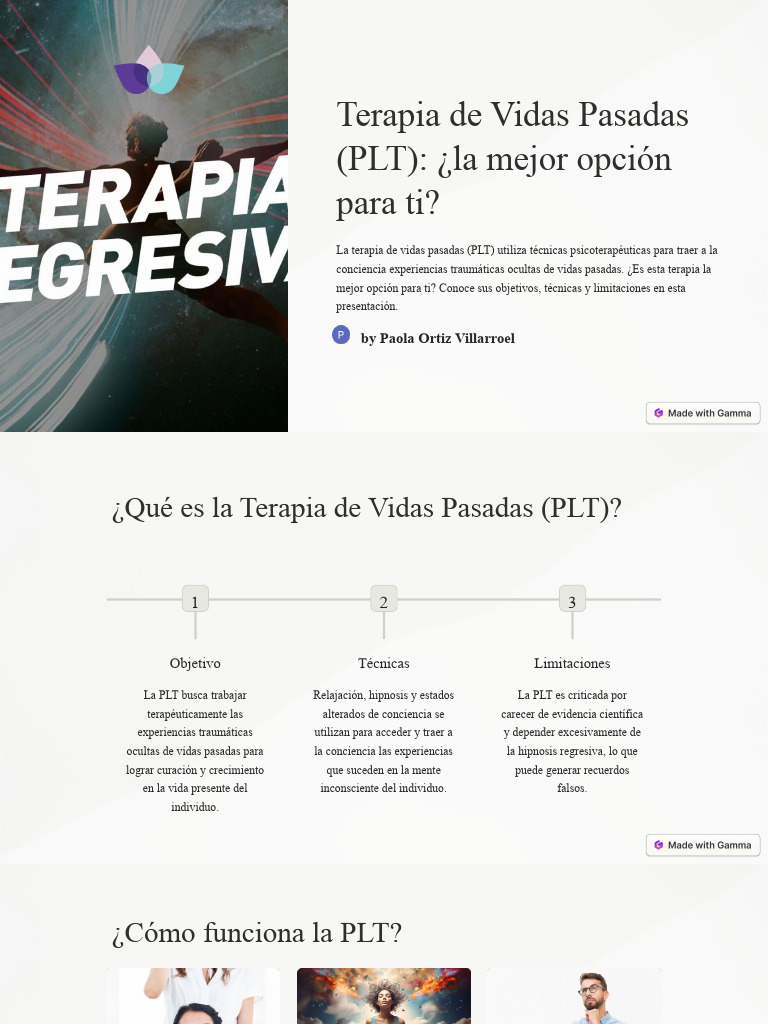 Terapia De Vidas Pasadas Plt La Mejor Opcion Para Ti Pdf