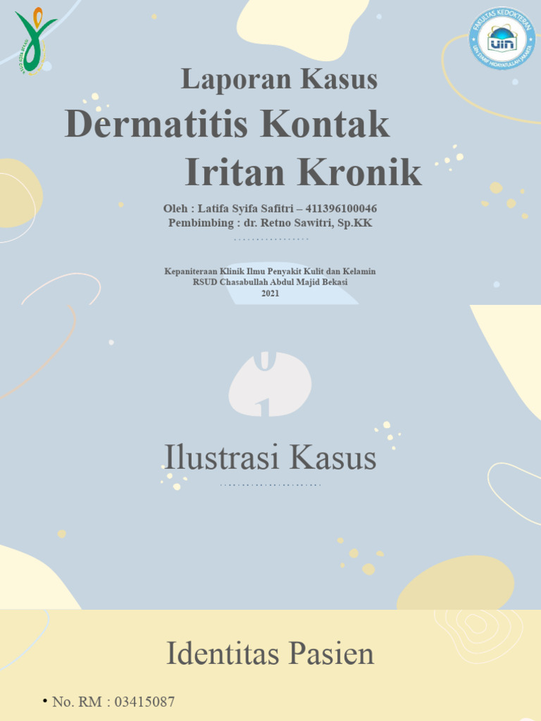 Laporan Kasus Dermatitis Kontak Iritan | PDF