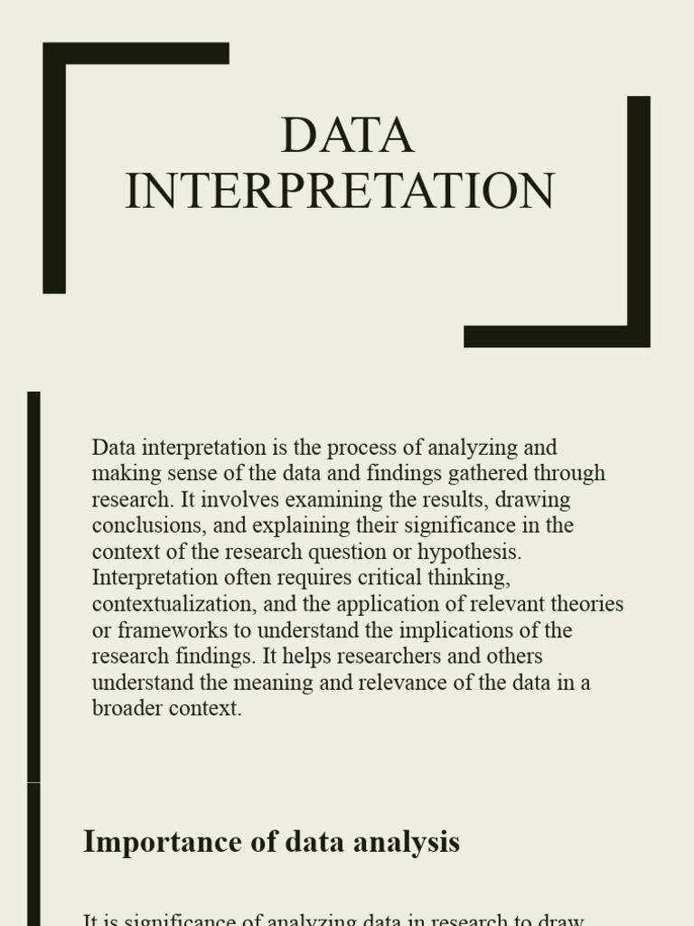 Data Interpretation | PDF | Data Analysis | Methodology
