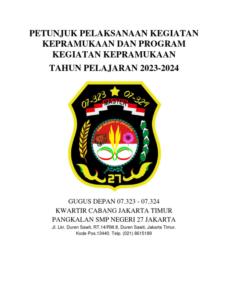 Program Pramuka SMPN 27 Jakarta | PDF | Perjalanan