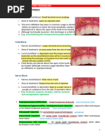 Maxillary Injections Cheat Sheet | PDF | Dentistry | Dentistry Branches