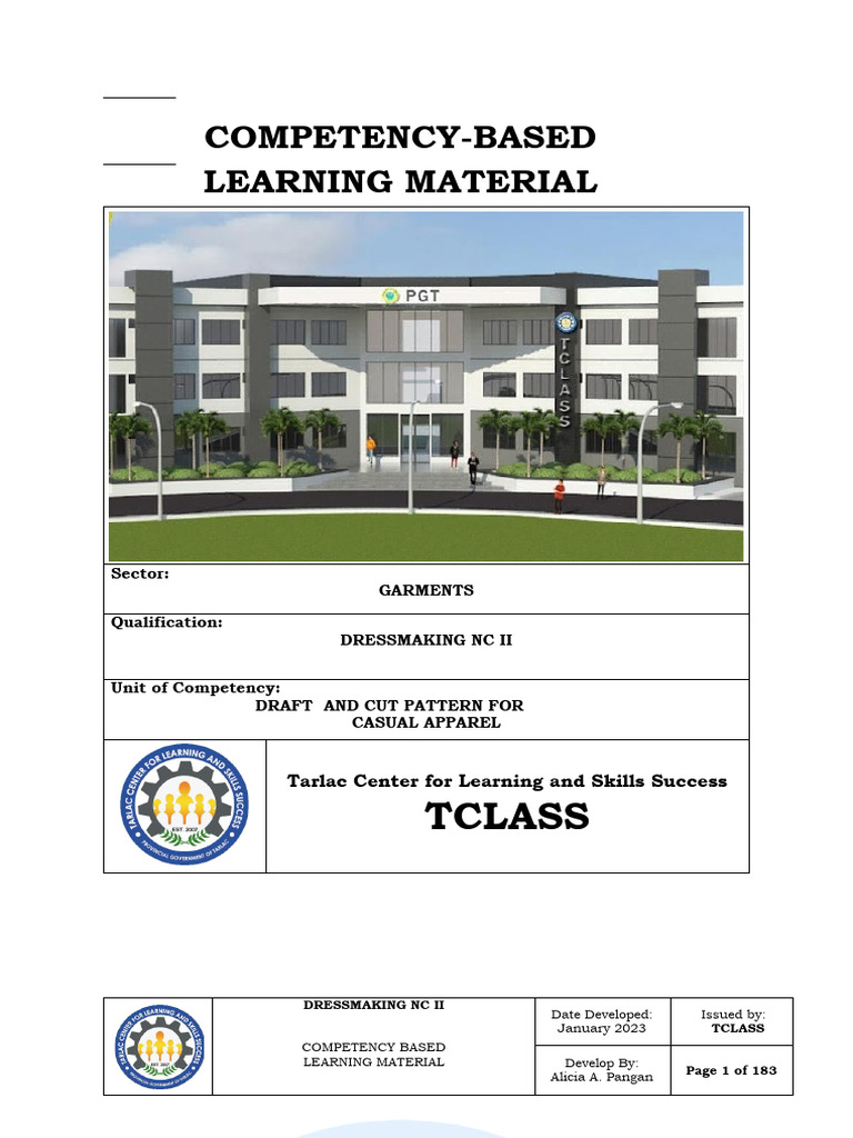Complete CBLM | PDF | Seam (Sewing) | Sewing