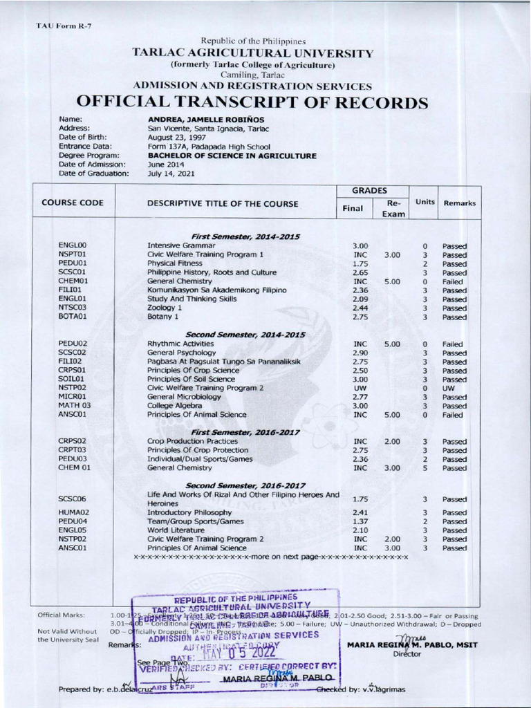 TOR. ANDREA, JAMELLE ROBINOS - Compressed | PDF