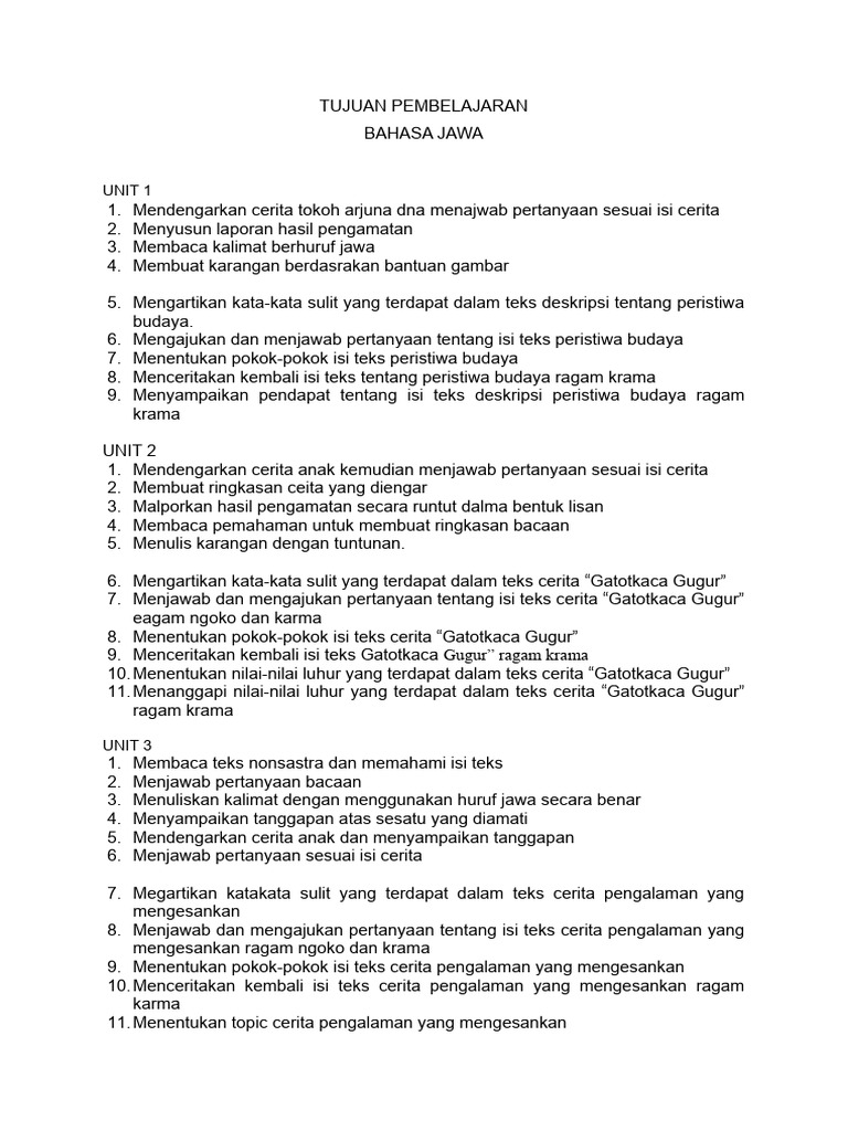 Tp B Jawa Kelas 6 Pdf