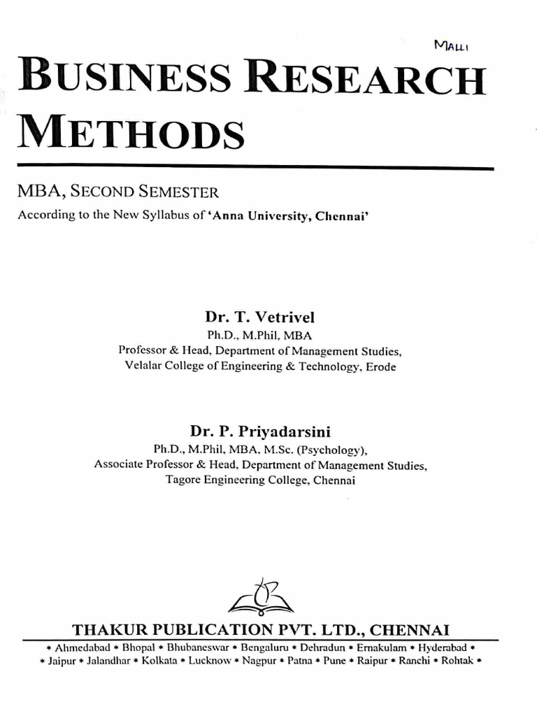 BA4205 Business Research Methods | PDF